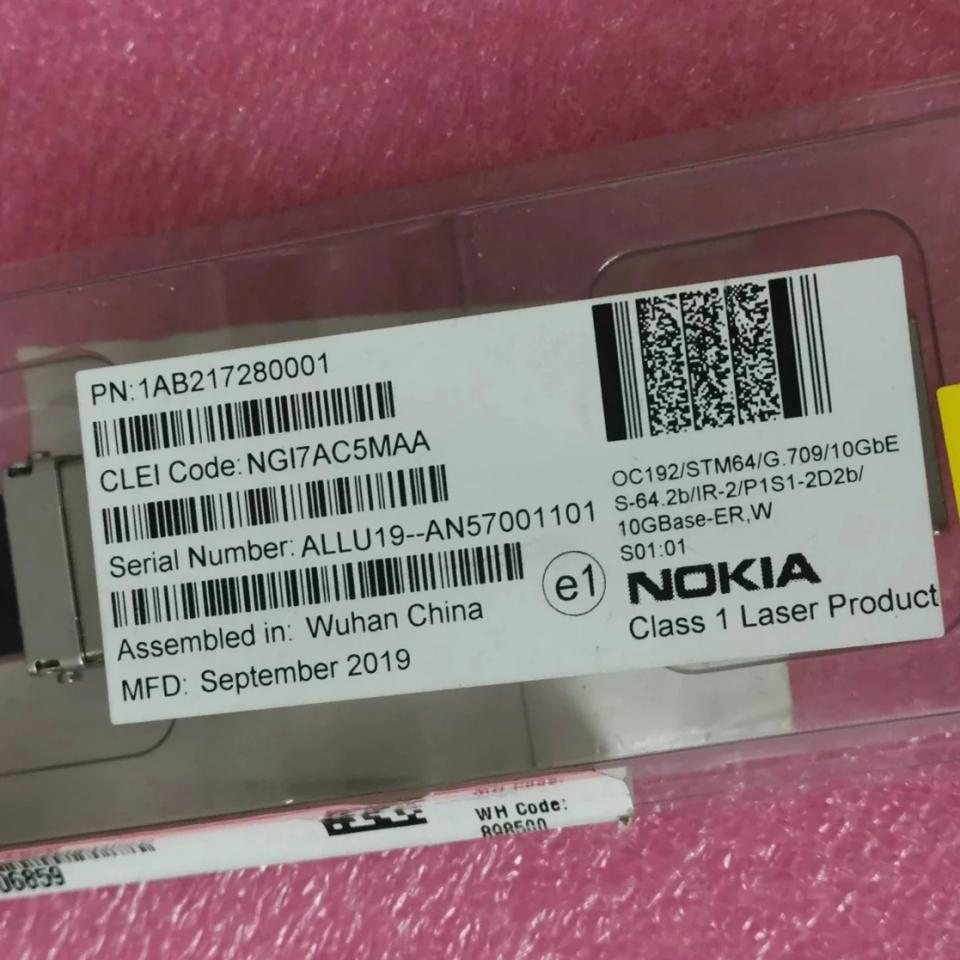 Alcatel-Lucent-Nokia-1AB217280001-NGI7AC5MAA-XS642B XFP Optical Transceiver